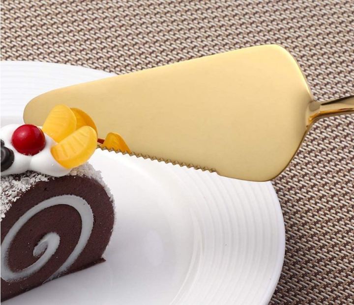 KITCHN Stainless Steel Triangle Cake Shovel Pie Serving Knife / Cake ...