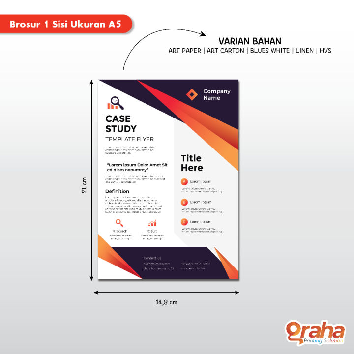 Cetak Brosur / Leaflet / Flyer A5 Rwc team digital printing | Lazada Indonesia