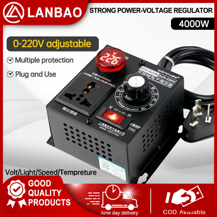 Motor Speed Controller 4000W High Power Electronics Voltage Regulator ...