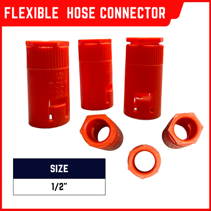 3pcs Electrical Orange Flexible Hose Connector PVC Fittings 1/2 inches (EOFHC12-3pcs) | Lazada PH