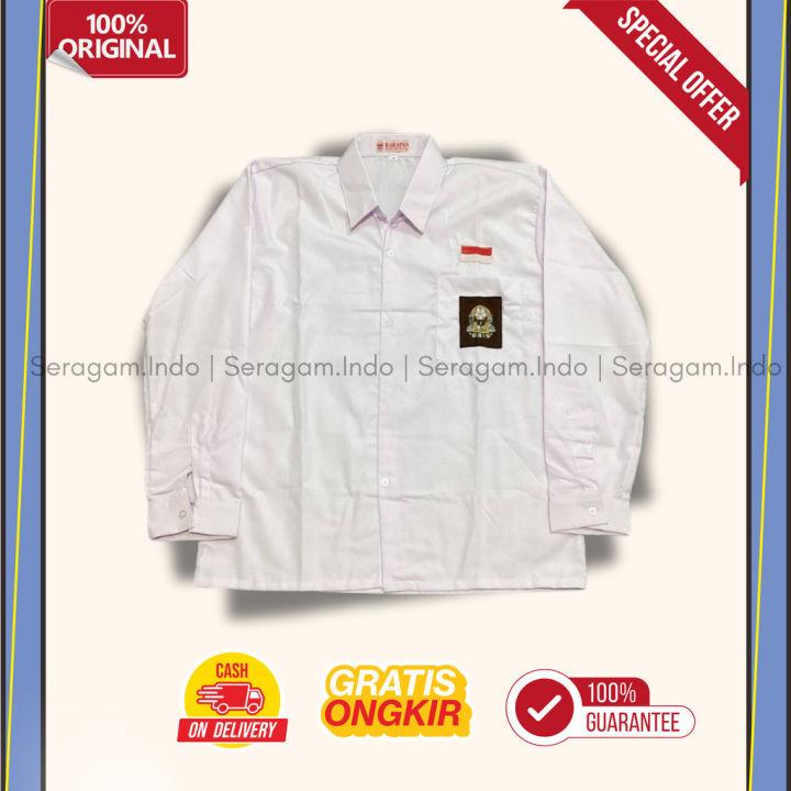 Baju Kemeja Putih SMA SMK Lengan Panjang Baju Seragam Sekolah SMA SMK ...