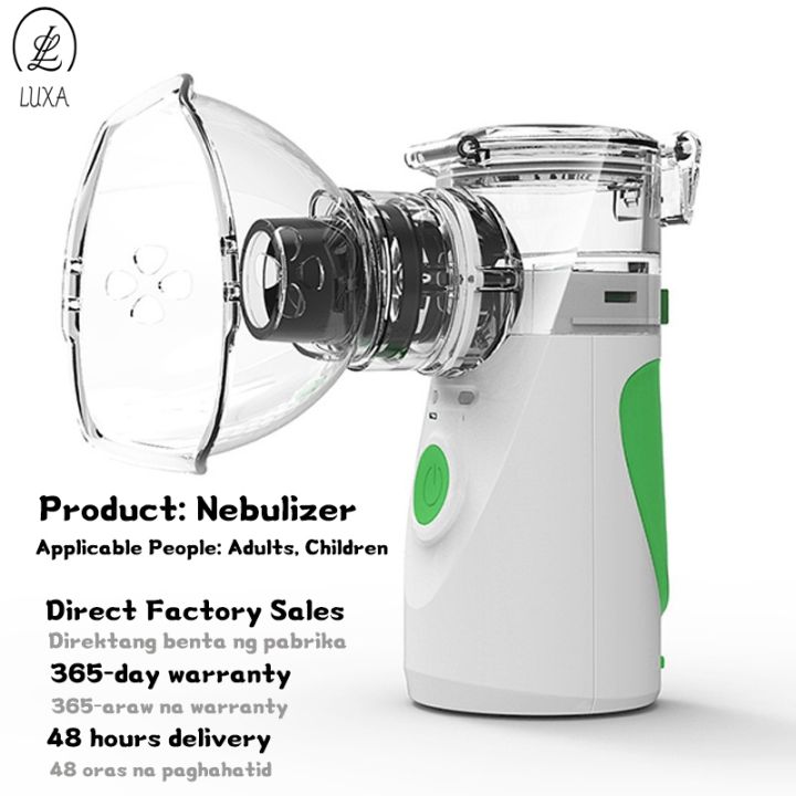 LUXA Mini Compact Portable Ultrasonic Coughing Phlegm Mesh Nebulizer Machine for Kids Adult ...