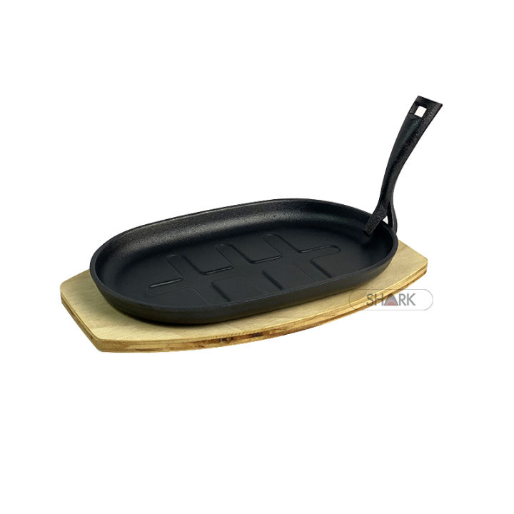 Pre-Seasoned Sizzling Cast Iron Hot Plate Oval / Sizzling Plate ...