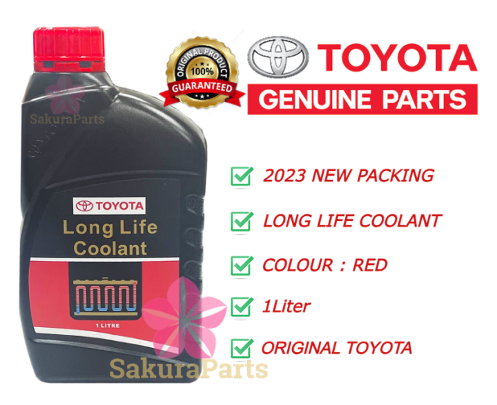 Original Toyota Long Life Radiator Coolant 1L -RED | Lazada