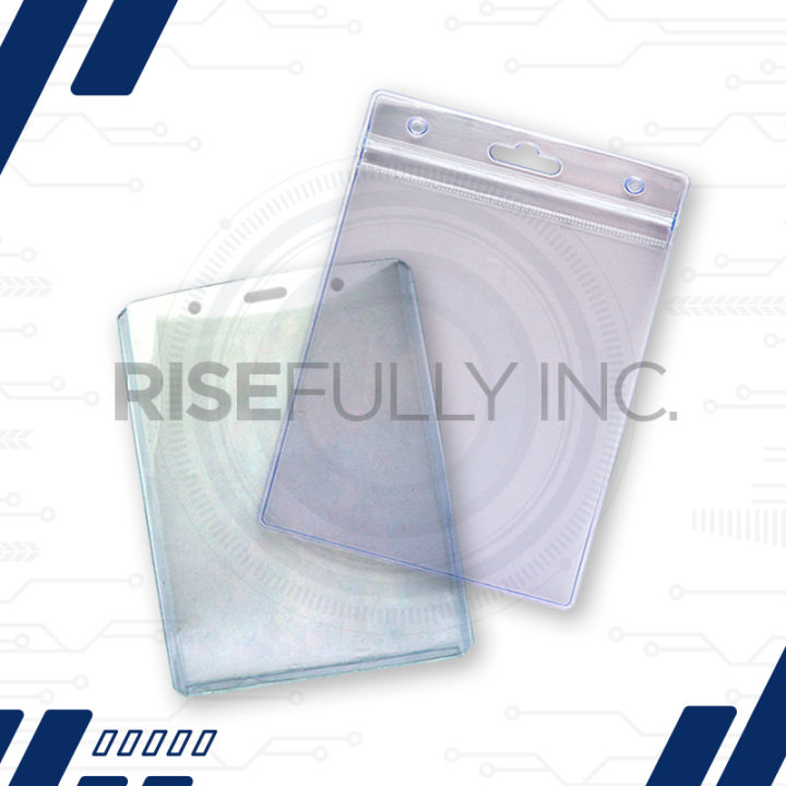 Risefully (5pcs) A6 ID Card Holder with Zip Lock Waterproof Vertical ID ...