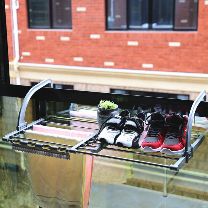 Outdoor telescopic balcony drying rack balcony stainless steel rack ...