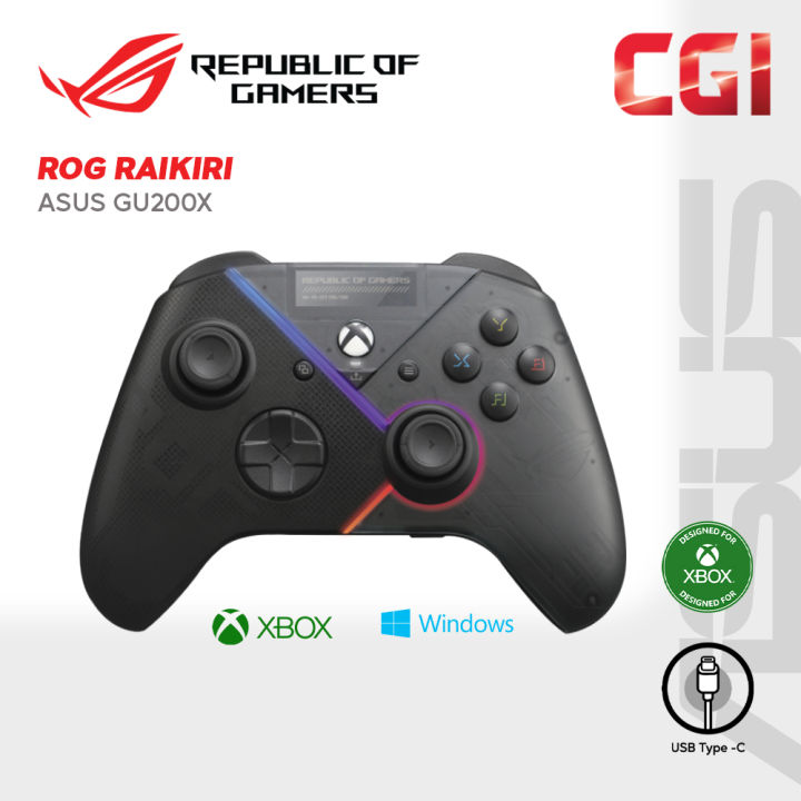 Asus GU200X ROG Raikiri Customization RGB Aura Wired XBOX PC Gaming ...