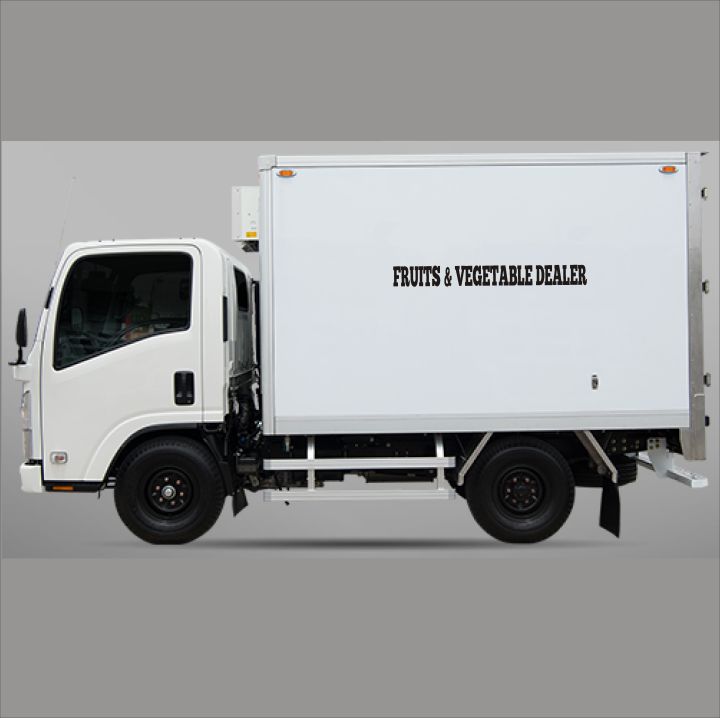 Fruits & Vegetable Dealer Sticker For Close Van Truck and Other Vehicle ...