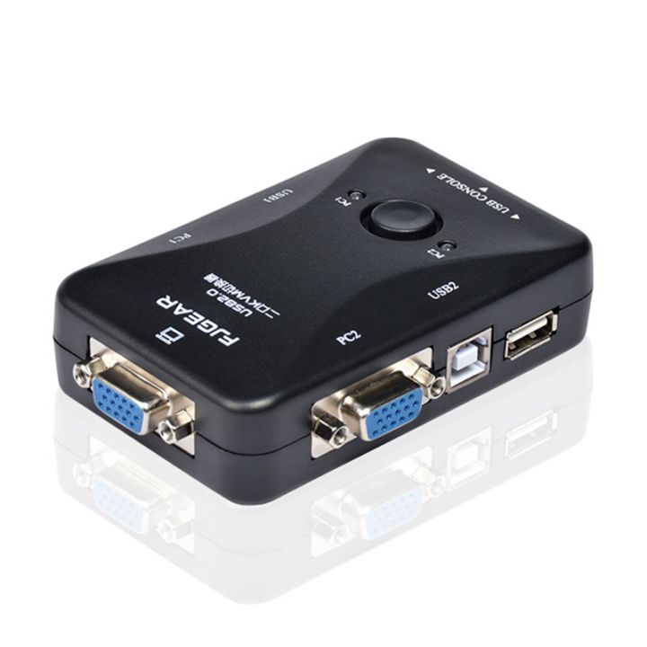 KVM Switch 1080P HD Audio Sharing KVM Switch for USB Key Keyboard Mouse ...