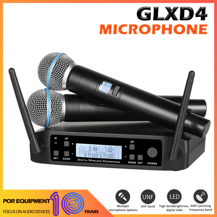 Glxd4 One-to-Two Wireless Microphone Stage FM Professional Performance Singing KTV UHF shure ...