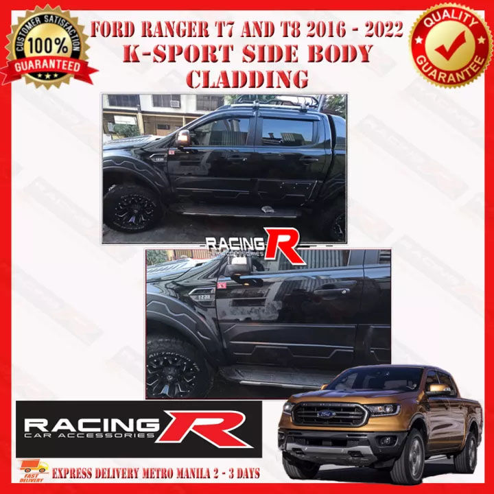 Ford Ranger T7 T8 2016 to 2022 K - Sport Side Body Cladding Wide ( Car ...