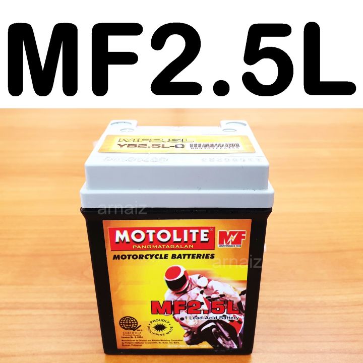 Motolite MF2.5L Maintenance Free Motorcycle Battery CB2.5L YB2.5L-C YB2 ...