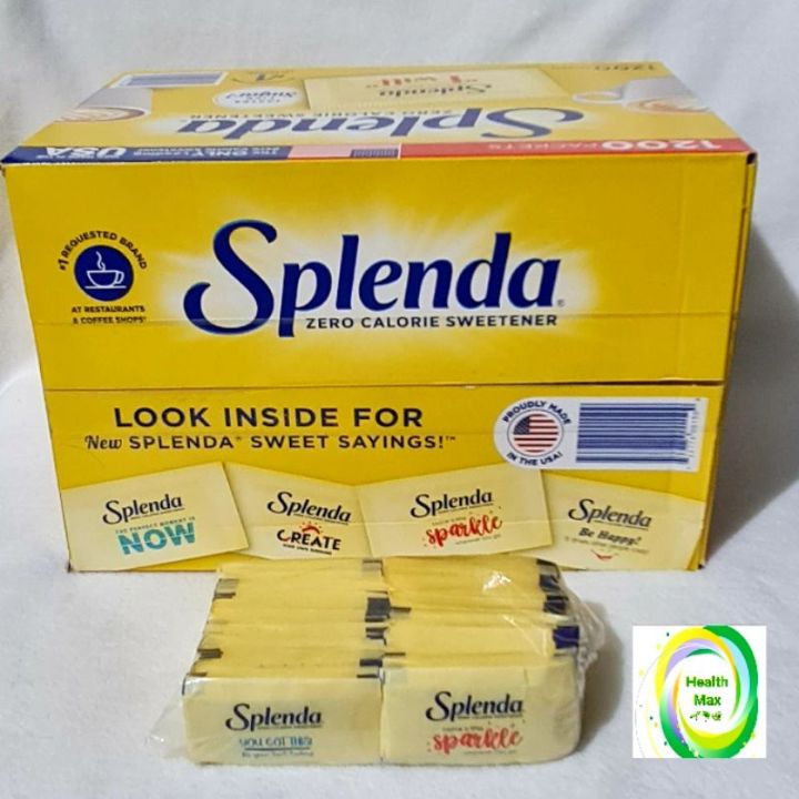 Brown Sugar Splenda Zero Calorie Sweetener - 100 Count Packets Sugar ...