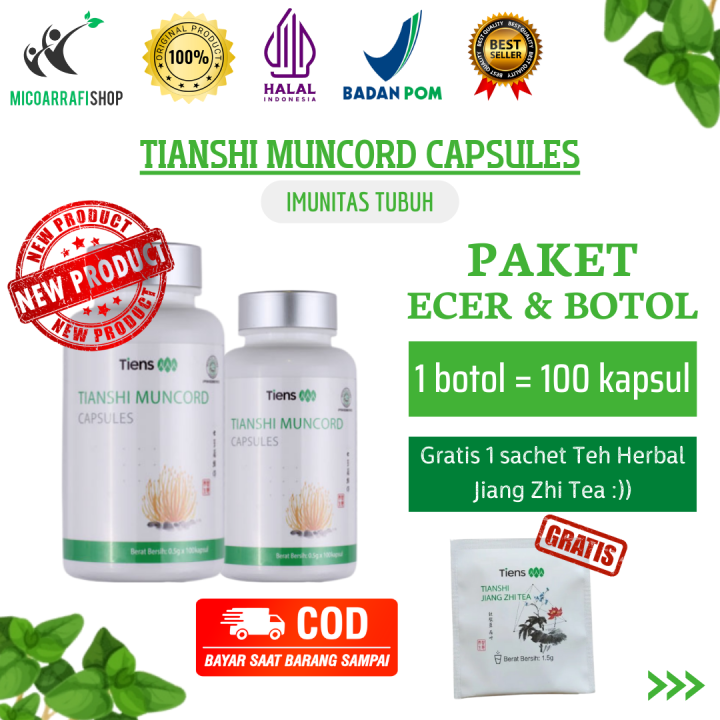 Tianshi Muncord Cordyceps Mycelium 500 mg Peningkat Daya Tahan Tubuh ...