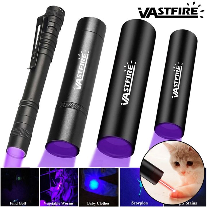 【OFFICIAL SHIPMENT】 365Nm Mini UV Flashlight With Red Laser 395Nm ...