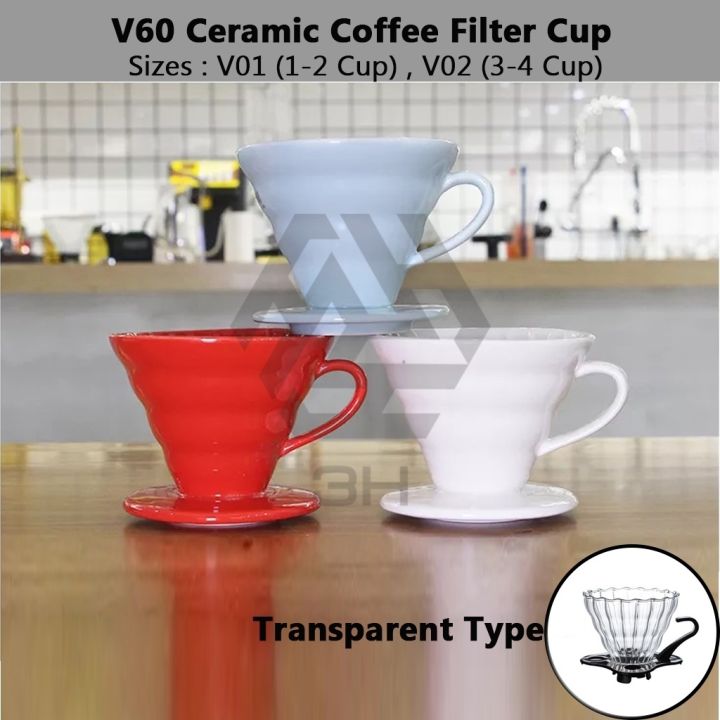 3H Coffee Espresso V60 Ceramic Coffee Dripper V60 Pour Over Filter Cup ...