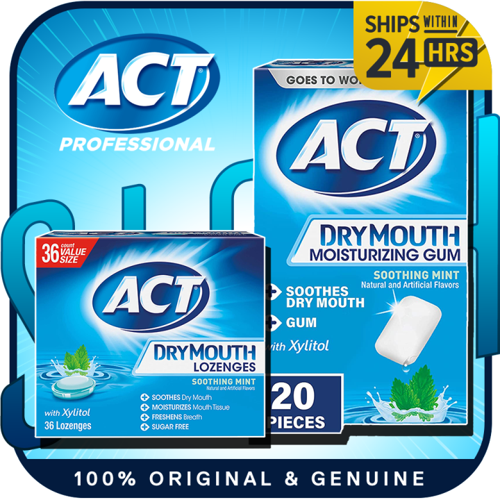 ACT Dry Mouth | Moisturizing Gum With Xylitol | Lozenges With Xylitol ... ACT Dry Mouth | Moisturizing Gum With Xylitol | Lozenges With Xylitol ...