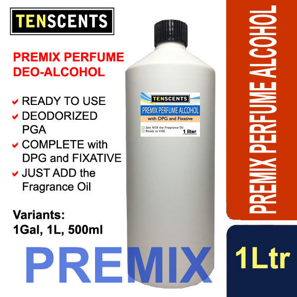 TENSCENTS 1 Liter PREMIX Complete Perfume Alcohol UNSCENTED Ready to ...