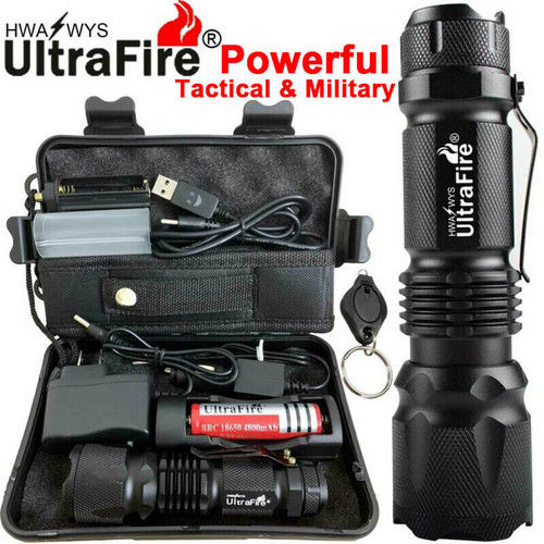 Original 90000LM Ultrafire Powerful Zoom X800 Tactical Military T6 LED ...