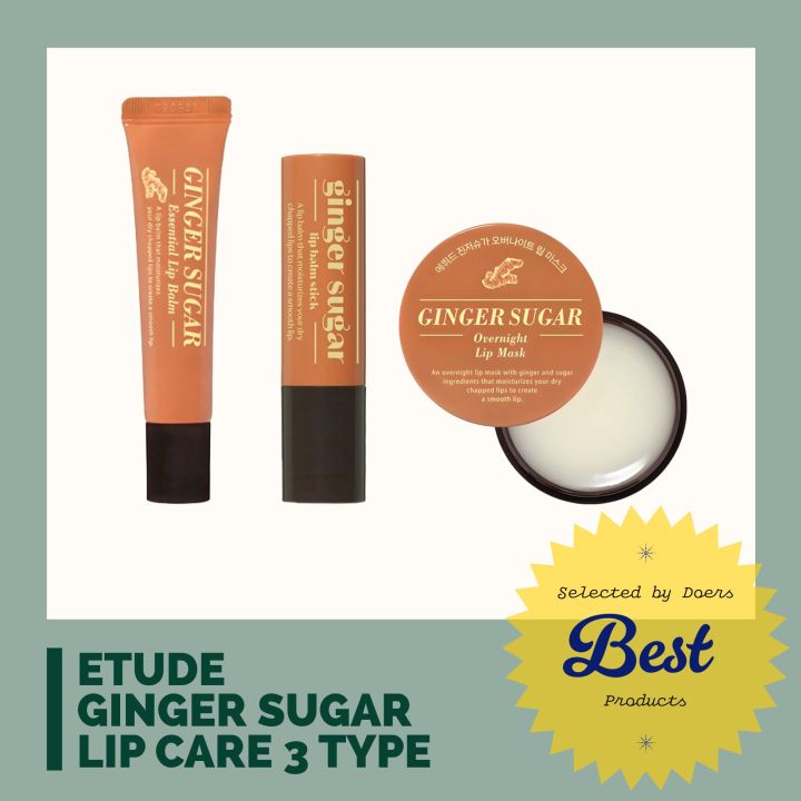 [3 Types] ETUDE Ginger Sugar Lip Care Collection / Overnight Mask ...