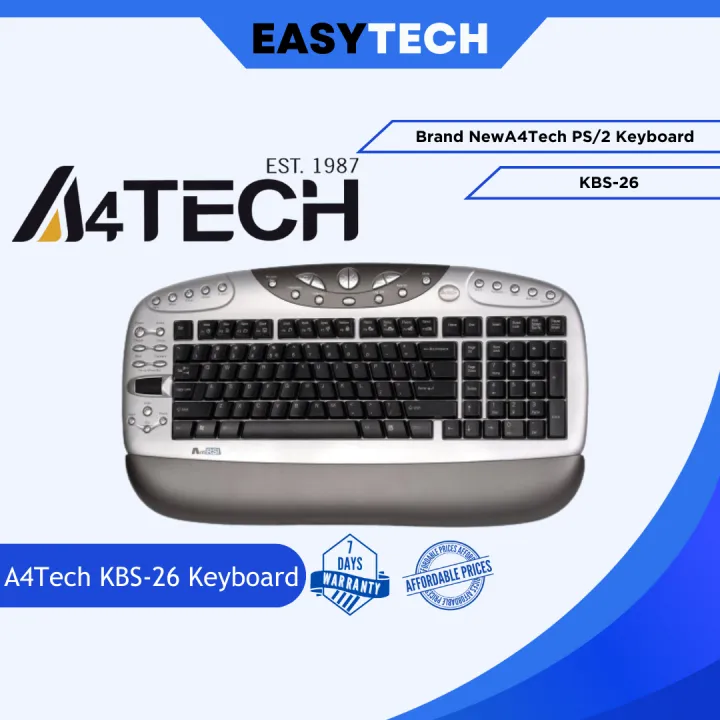 EASYTECH | Brand New A4Tech KBS-26 PS2 Wired Multimedia Keyboard ...