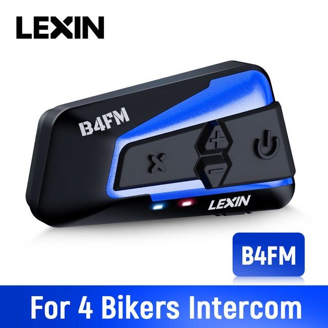 Lexin B4FM 4 Bikers Bluetooth Motorcycle Intercom Helmet Headsets ...