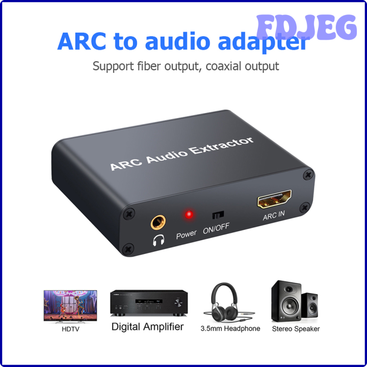 RJTDK HDMI ARC Audio Extractor DAC Converter Adapter Digital Optical ...