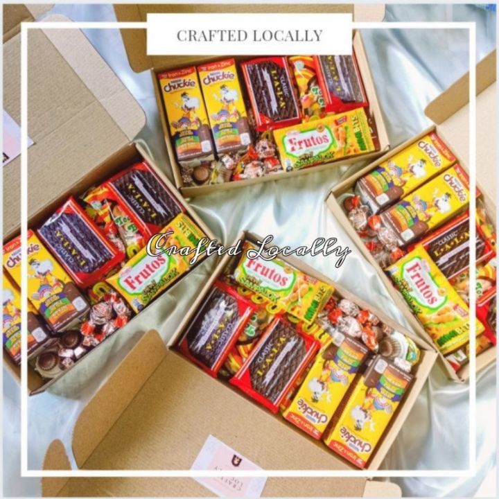 CRAFTED LOCALLY Classic Pinoy Chocolates and candies in a big box local ...