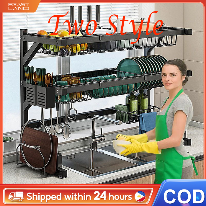 Kitchen Dish Rack Over Sink Dish Drainer Dish Drying Rack Plate Storage