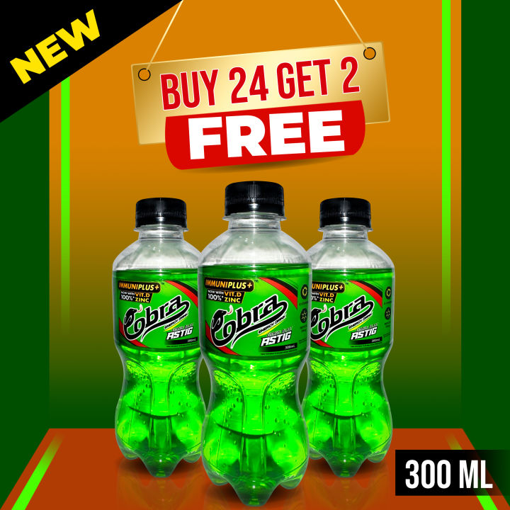 Cobra Energy Drink Astig 300g - 24 Bottles Plus 2 Free | Lazada PH