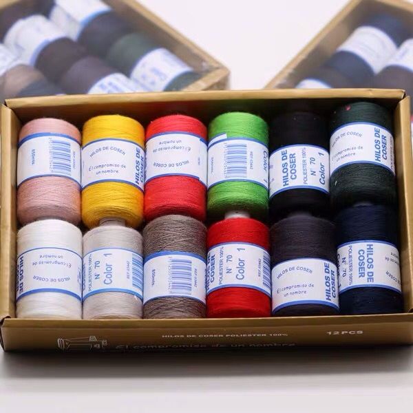 12-color Large Sewing Needle and Thread Set Sewing Kit Box Home Use ...