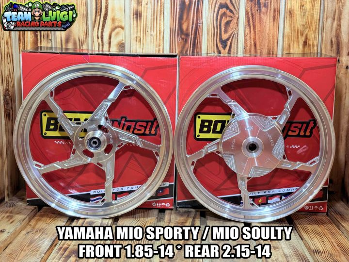 BOM X SABER CNC MAGS 14s 5 SPOKES YAMAHA MIO SPORTY, MIO SOULTY 100% ...