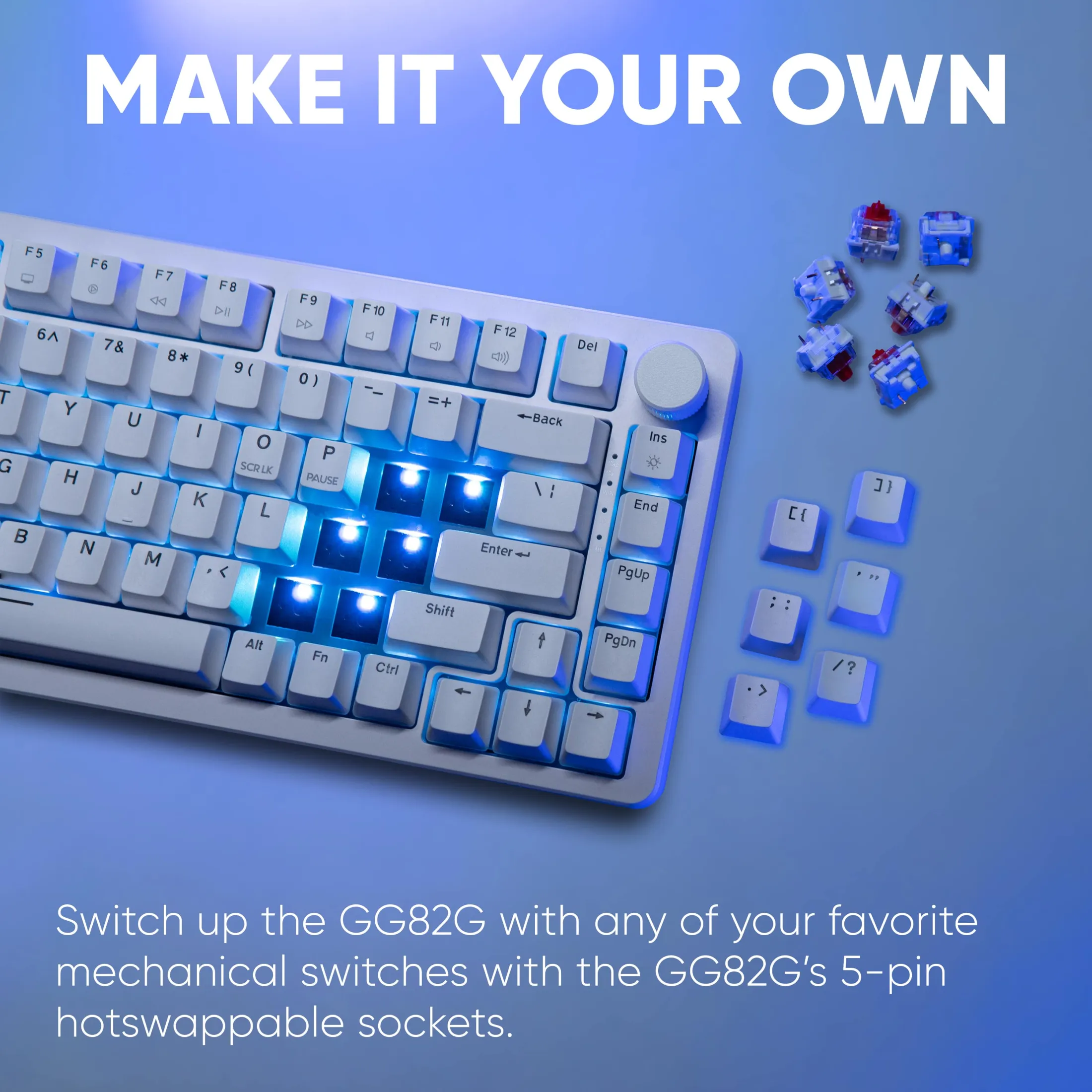 GARUDA GEAR GG82G GASKET MOUNT Tri-Mode Wireless, Hot Swappable, 75% ...