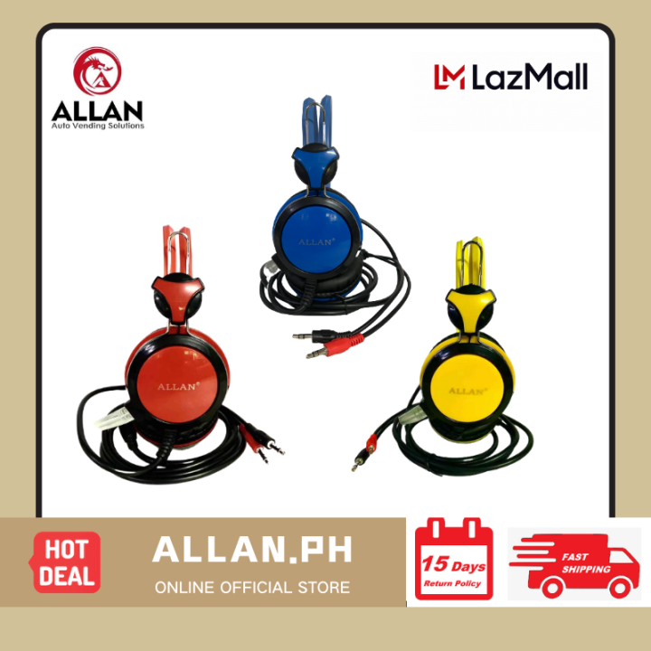 Allan Heavy Duty Gaming Headset With Mic Watch TV/ Listen Music Headset ...
