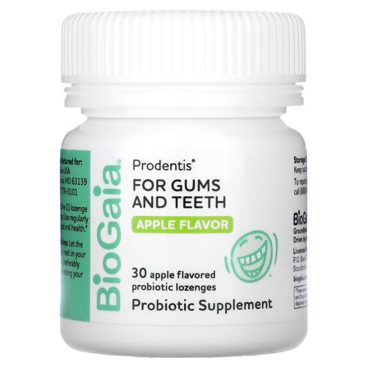 BioGaia, Prodentis For Gums And Teeth, Apple, 30 Probiotic Lozenges ...