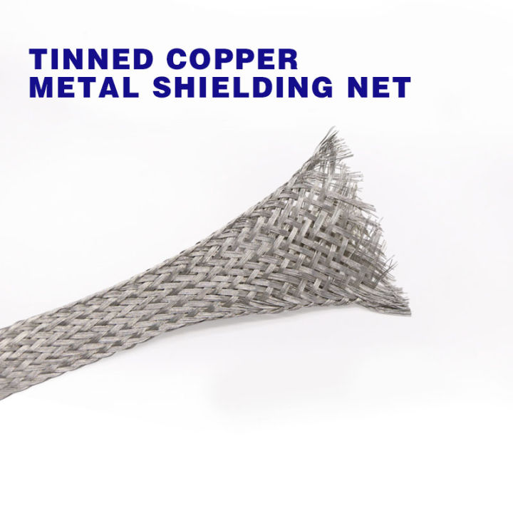 Tinned copper shielding sleeve, expandable braided mesh, anti ...