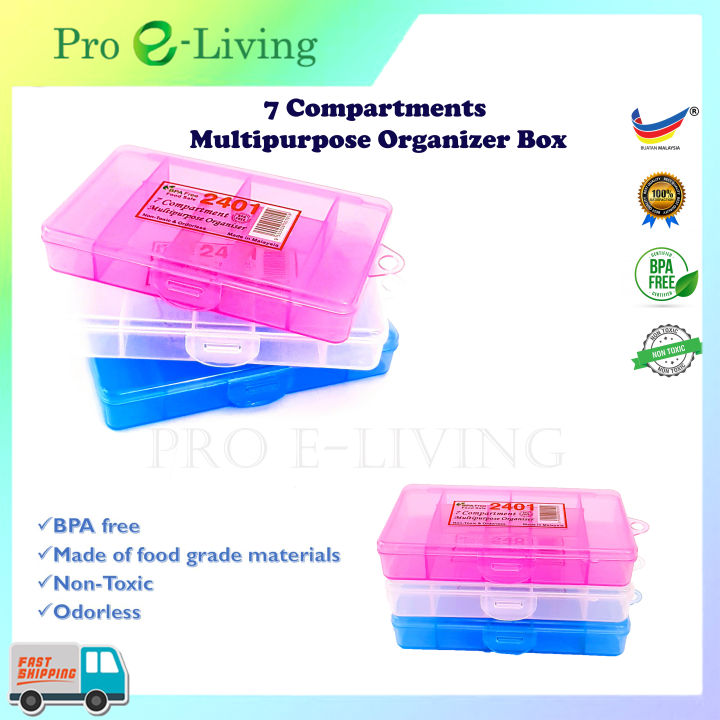 Multipurpose Organizer Box - 7 Compartments | Lazada