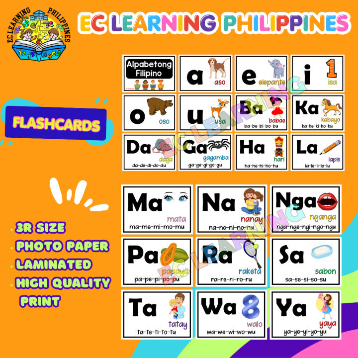 Alpabetong Filipino Abakada Flashcards | Lazada PH