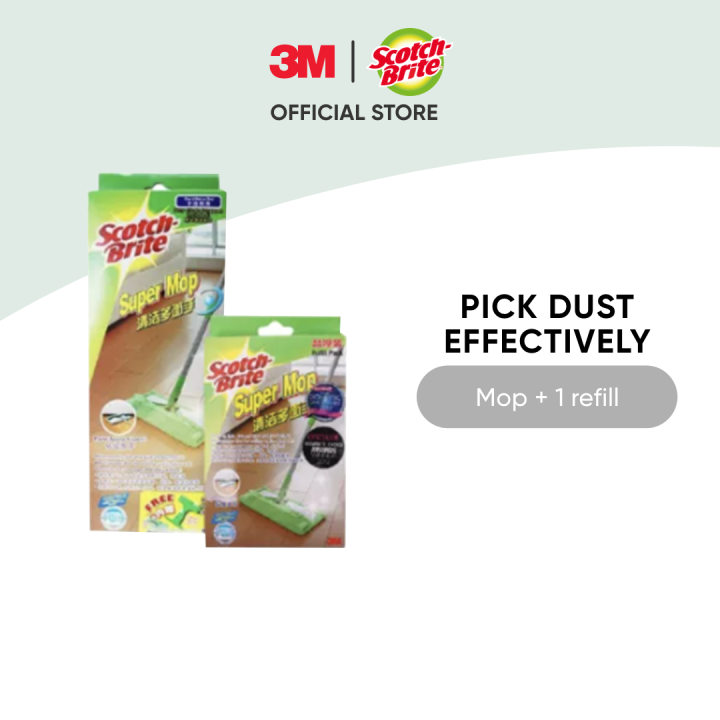 3M™ Scotch-Brite™ Super Mop with Scrapper, Microfiber, Refill available ...