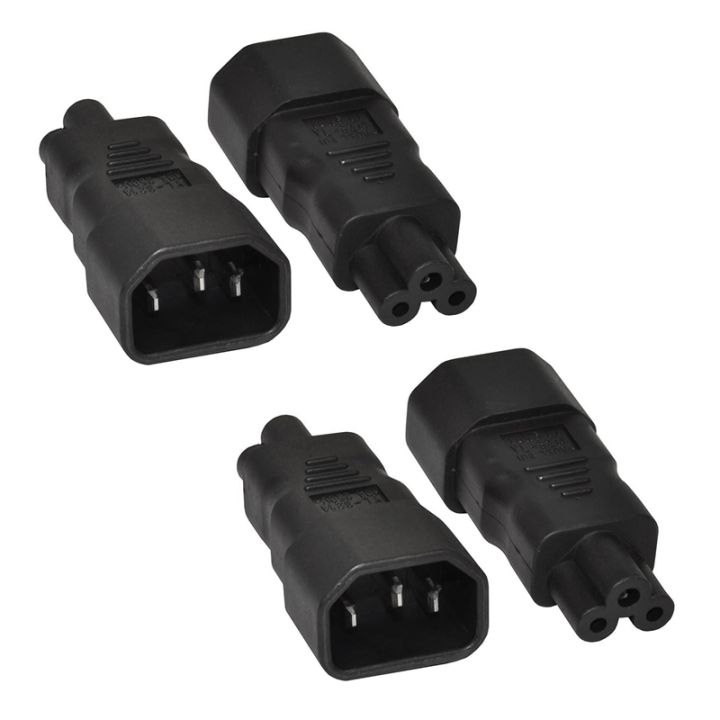 (DRGQ) 2X PDU UPS C14 to C5, IEC320 C13/C14 to C5/C6 Kettle Lead to PC ...