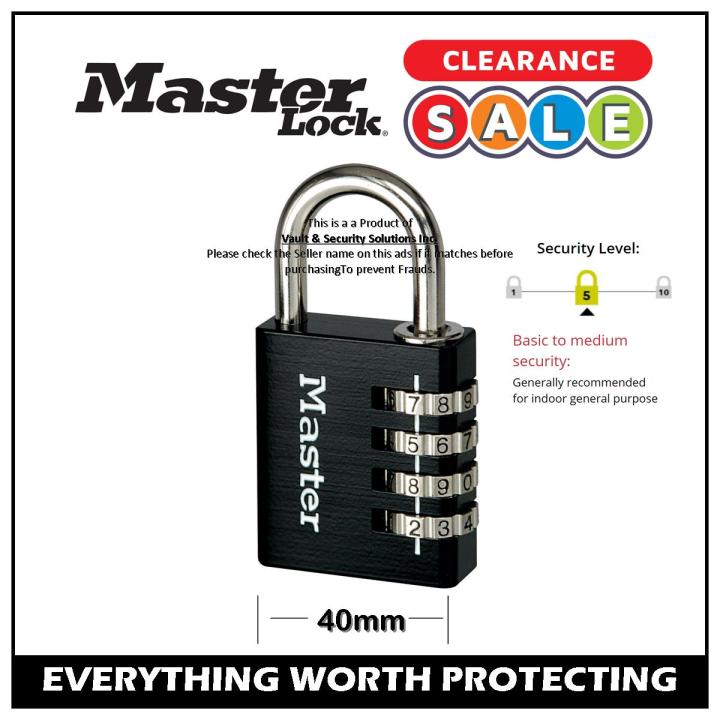 MasterLock 7640D 7640EURD 40mm SHORT SHACKLE Combination Padlock Number ...