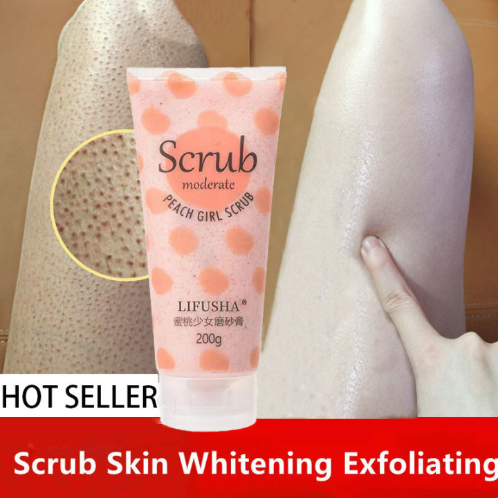 Scrub Cream for Body and Face Peach Scrub Whitening Peeling Skin ...
