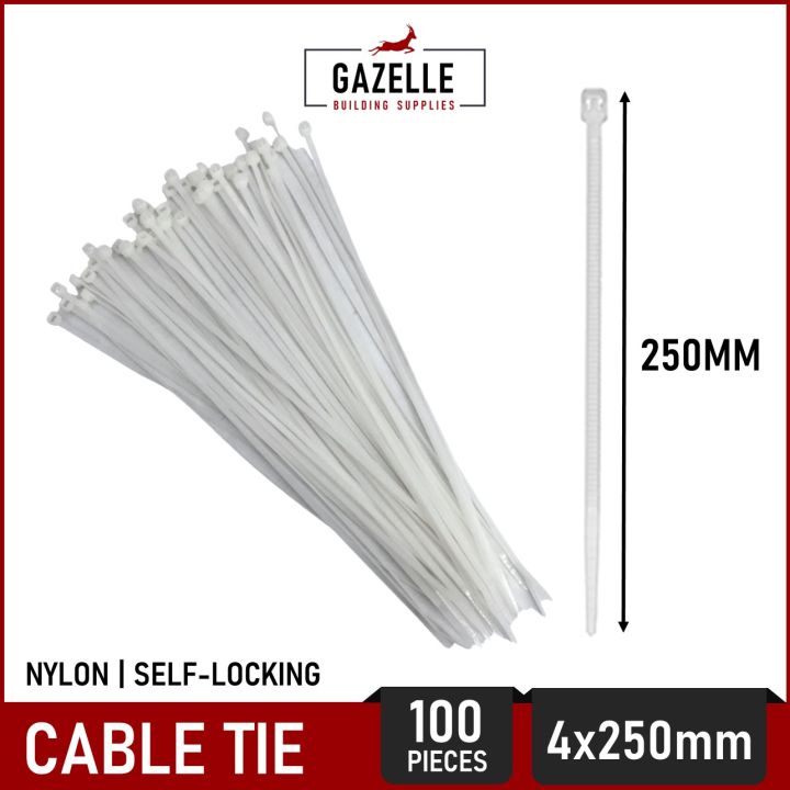Nylon Self-Locking Cable Tie 100pcs Per Pack 4x250mm | Lazada PH