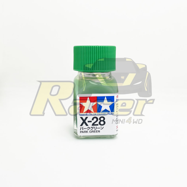 TAMIYA 80028 Enamel Paint X-28 Park Green (Gloss,10ml) สีอีนาเมลทามิย่า ...