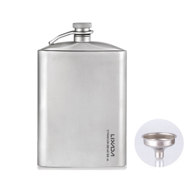 200ml Leakproof Titanium Flask Al-cohol Whisky Wine Flask for Outdoor ...