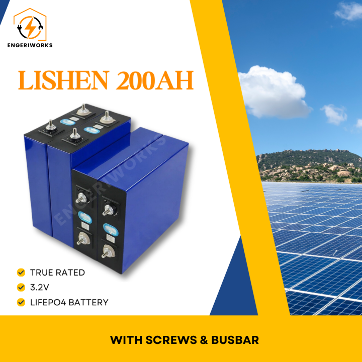 Prismatic Battery LiFePO4 Lithium Ion Phosphate Cell - LISHEN 200AH ...