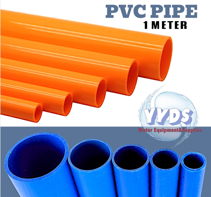 PVC PIPE BLUE, ORANGE & UPVC GRAY PER METER 1/2”, 3/4”, 1”, 1 1/4", 1 1/2”, 2” WIDTH 1 METER ...