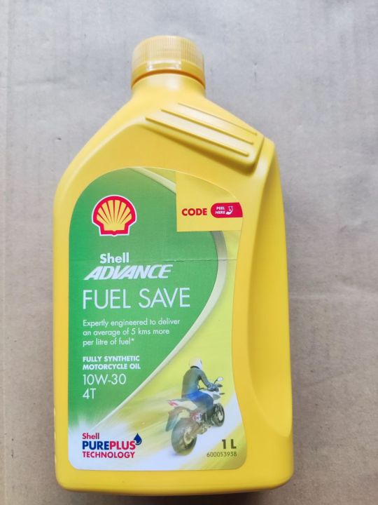 Shell Advance 4T Fuel Save 10W-30 Fully Synthetic Motorcycle Engine Oil ...
