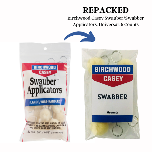 Birchwood Casey Swauber/Swabber Applicators, Universal, 6 Counts ...