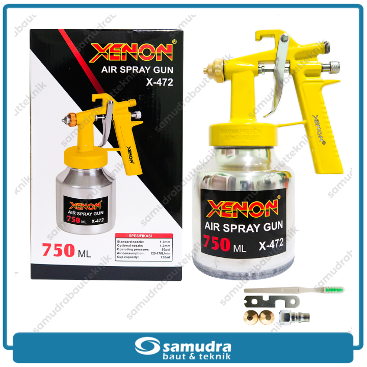 Air Spray Gun X-472 XENON Tabung Bawah Alat Semprotan Cat Angin 750 ml | Lazada Indonesia